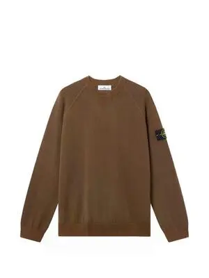 Stone Island Crew-neck Long-sleeve Sweater - Brown