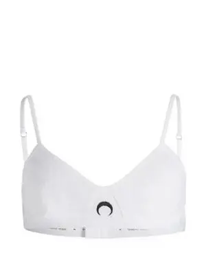 MARINE SERRE Organic Cotton Bra - White