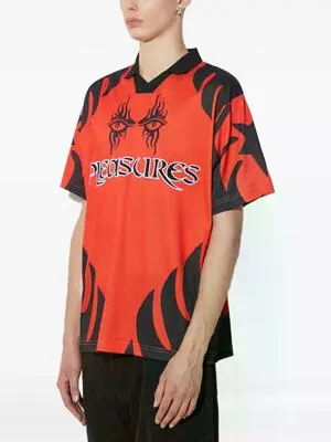 PLEASURES Logo-print Polo Shirt