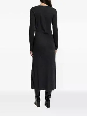 LISA YANG Alayne Long-sleeve Midi Dress - Grey