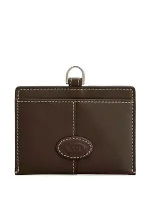 TOD'S Topstitch Badge Cardholder