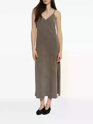 LISA YANG Marlie V-neck Midi Dress