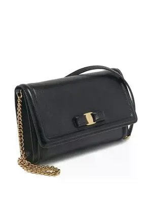 FERRAGAMO Vara Bow Leather Clutch