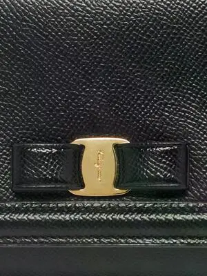 FERRAGAMO Vara Bow Leather Clutch