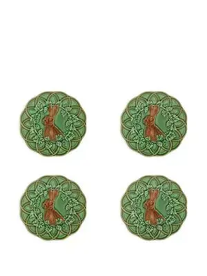 BORDALLO PINHEIRO Rabbit Embossed Plate - Green