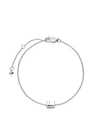 Monica Vinader Initial E Chain Bracelet - Silver