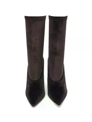 ADIDAS X YEEZY Velvet Pointed Toe Stiletto Heel Boots