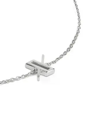 Monica Vinader Initial X Chain Bracelet - Silver
