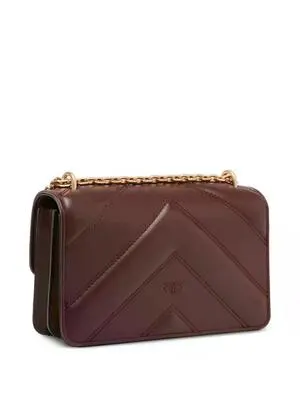 Pinko Mini Love Bag One Chevron Quilted Shoulder Bag
