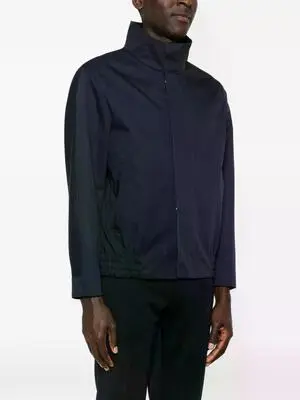 LARDINI Elasticated Hem Bomber Jacket - Blue