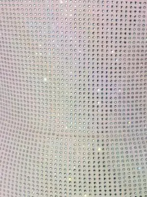 TWENTY FOURHAITCH Rhinestone Embellished Tulle Dress - Neutrals