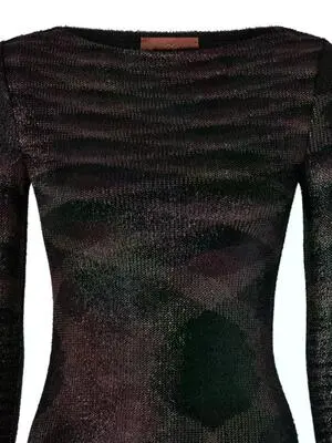 Missoni Long-sleeve Textured Mini Dress - Brown