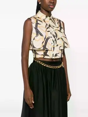 Elisabetta Franchi Patterned Crop Top