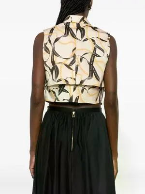 Elisabetta Franchi Patterned Crop Top