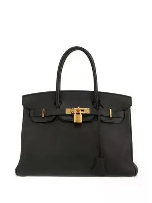 Hermès 2016 30 Birkin Leather Tote - Black