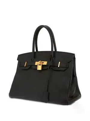 Hermès 2016 30 Birkin Leather Tote - Black