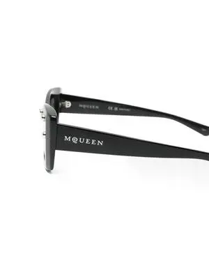 Alexander McQueen Studded Rectangle-frame Sunglasses