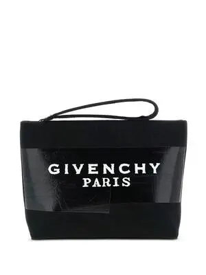 Givenchy Tape Print Small Clutch - Black