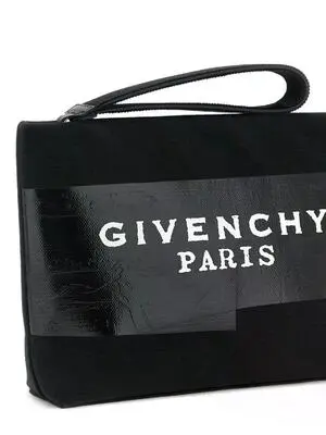 Givenchy Tape Print Small Clutch - Black
