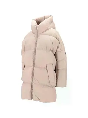LEMPELIUS Quilted Funnel Neck Coat