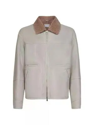 Brunello Cucinelli Shearling-collar Jacket