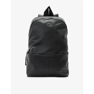 ALLSAINTS Finn Brand-embossed Leather Backpack - Black