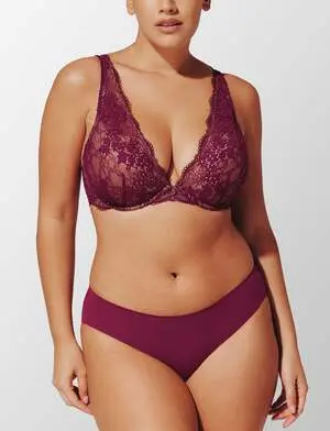 THIRDLOVE All Day Lace Uplift Plunge Bra - Raspberry Crush