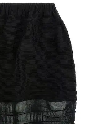 Issey Miyake Contrasting Knit Midi Skirt