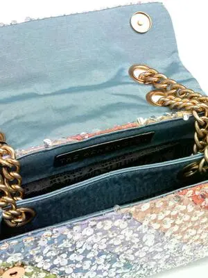 Kurt Geiger Kensington Sequin-embellished Shoulder Bag - Blue
