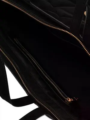 Moschino Quilted Tote Bag With Logo - Black
