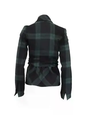 Diane Von Furstenberg Checked Belted Jacket