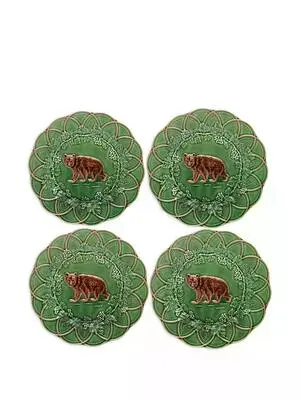 BORDALLO PINHEIRO Bear-motif Plate - Green