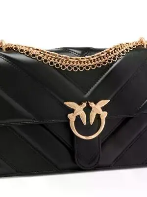 Pinko Medium Love Bag One Chevron Shoulder Bag - Black