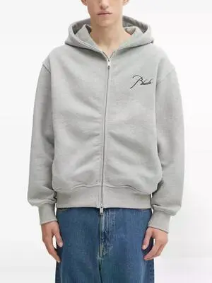Rhude Logo-embroidered Zip Hoodie