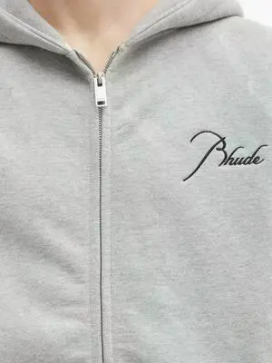 Rhude Logo-embroidered Zip Hoodie