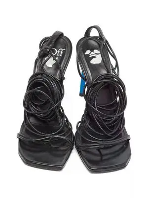 Off-White Strappy Square-toe Sandals