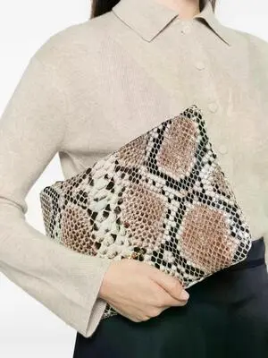 MARC ELLIS Amaya M Snake-effect Clutch Bag