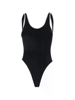 Hunza G Faye Contrast-trim Swimsuit - Black