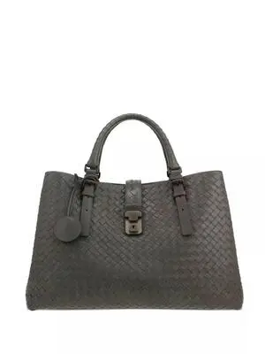 Bottega Veneta 2010s Roma Intrecciato Leather Tote Bag - Grey