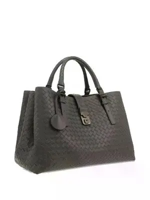 Bottega Veneta 2010s Roma Intrecciato Leather Tote Bag - Grey