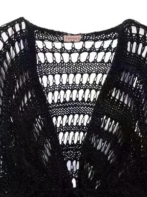 TWINSET Lurex Mesh Fringe Dress