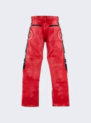 SAINT MXXXXXX Leather Racer Pants
