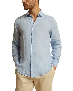 PENINSULA SWIMWEAR Allover Print Linen Shirt - Budelli