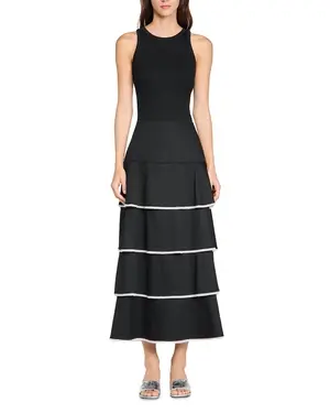 Sandro Long Tiered Skirt