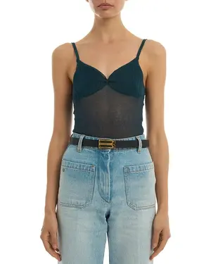 Victoria Beckham Regular Frame Leather Belt - Black