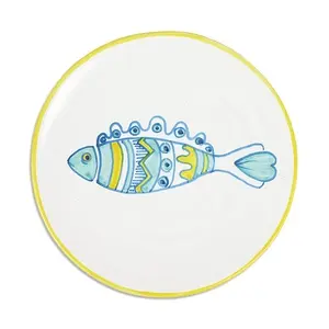 VIETRI Elba's Fish Waved Fin Salad Plate - Multi