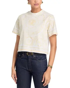 Versace Barocco Cotton Jersey Top