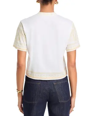 Versace Barocco Cotton Jersey Top
