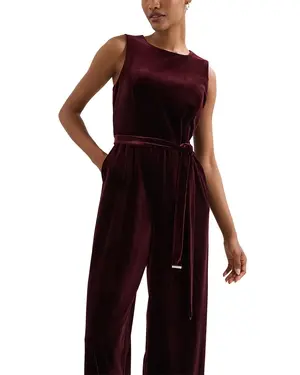 PHASE EIGHT Velvet Wide Leg Jumpsuit