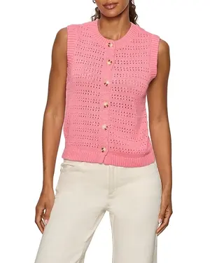 Sanctuary Sleeveless Openwork Cardigan